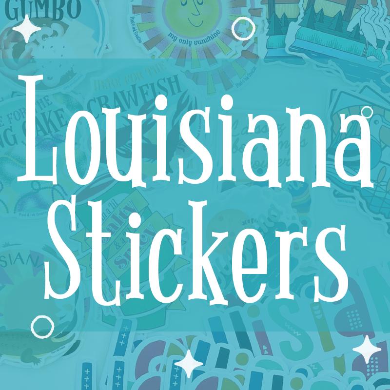Louisiana Vinyl Stickers | Souvenirs & Gifts | Pixel & Ink Creative